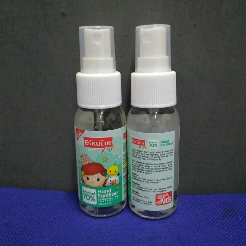 Jual Hand Sanitizer Eskulin KIDS 50ml Alcohol 70% Liquid Lengkap Alat ...