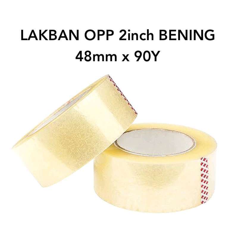Promo Lakban Bening 2inch Lakban OPP 2inch x 90Yard Lakban Packing ...