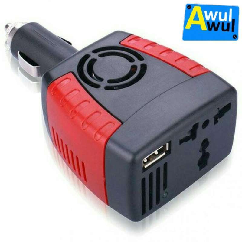 Promo Power Car Inverter 150W 220V AC and 5V USB Charger Diskon 45% di ...