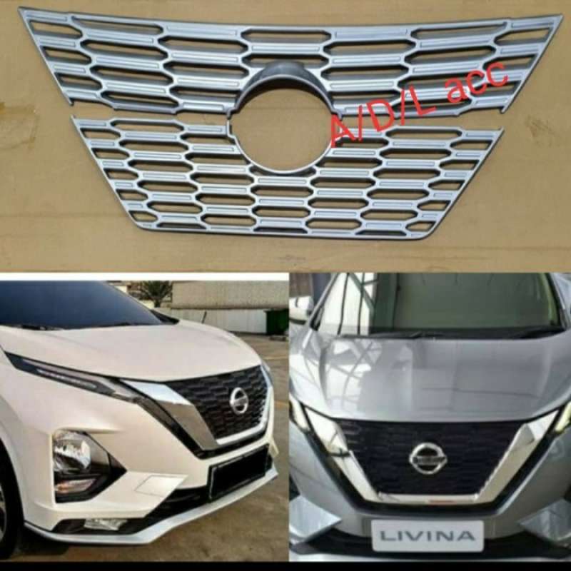 Jual Grill Depan Bemper Model Jaring Silver Mobil Nisan All New Livina ...