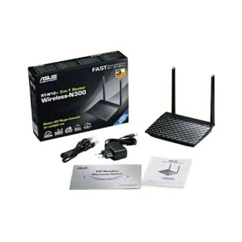 Jual ASUS RTN 12+ 3 in 1 WIRELESS N300 3 IN1 WIFI ROUTER di Seller New ...