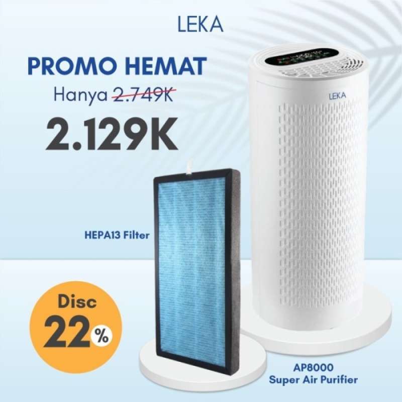Jual LEKA AP8000 Super Air Purifier - HEPA13 Filter UVC Ion Negatif ...