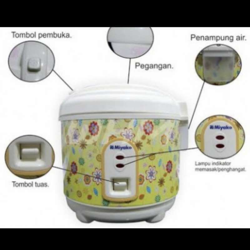 Jual Mejikom Miyako Mini 0,6 Liter/ Mejikom Penanak Nasi Serbaguna Di ...