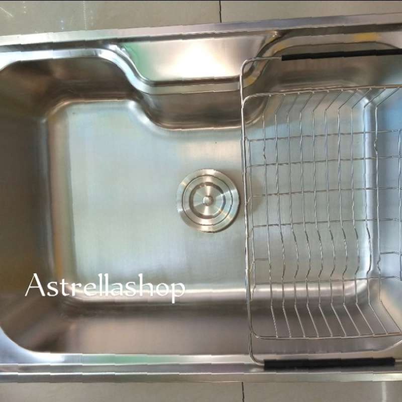 Jual Bak Cuci Piring Stainless 1 Lubang + Peniris Piring Ukuran 70*50 ...