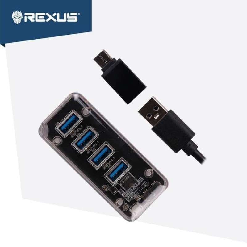 Jual Rexus Usb Hub V.3.0 H336 4 Port + Converter Type C - Rxh-336 Di Seller Avostore - Papanggo ...