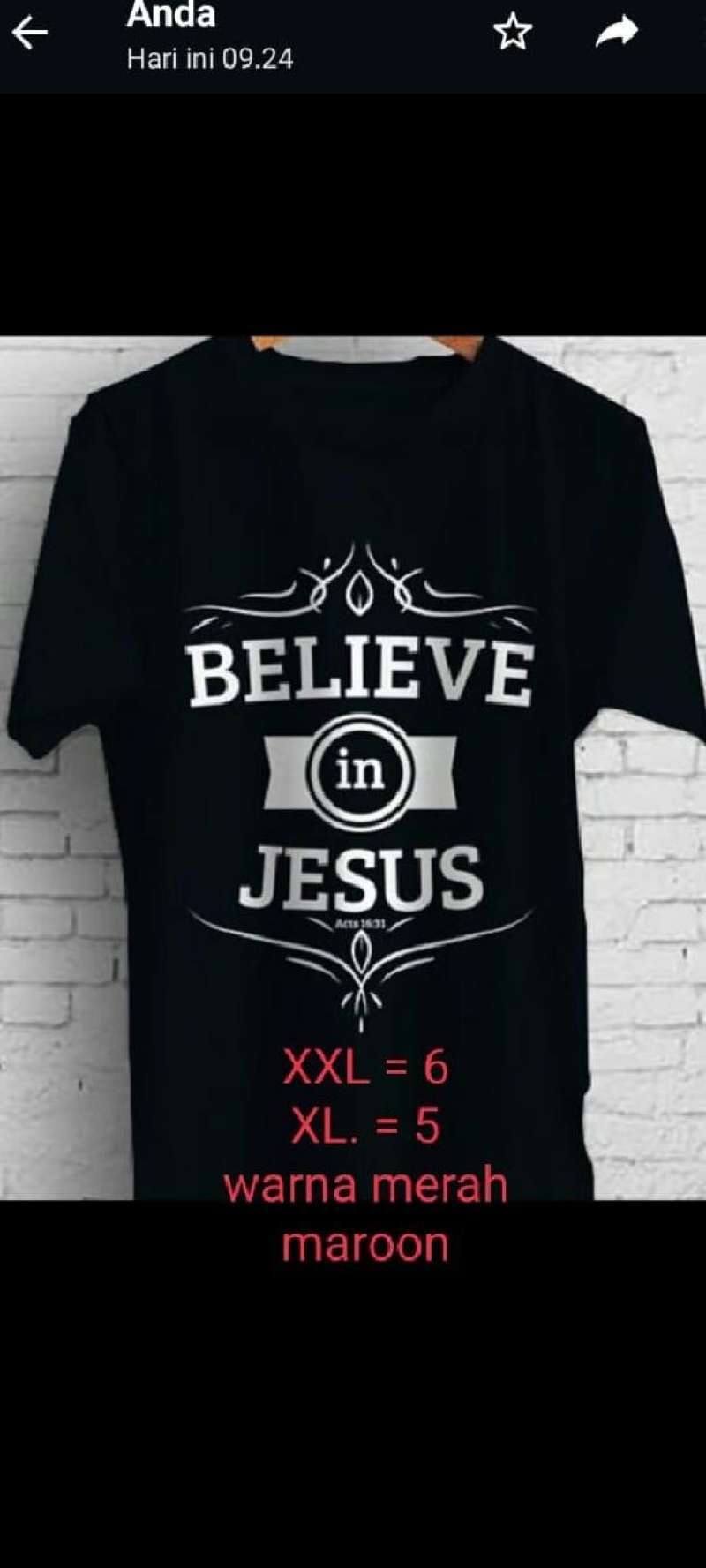 Jual Kaos Custom ROhani Kristen Sesuai Desain Pesanan di Seller ...