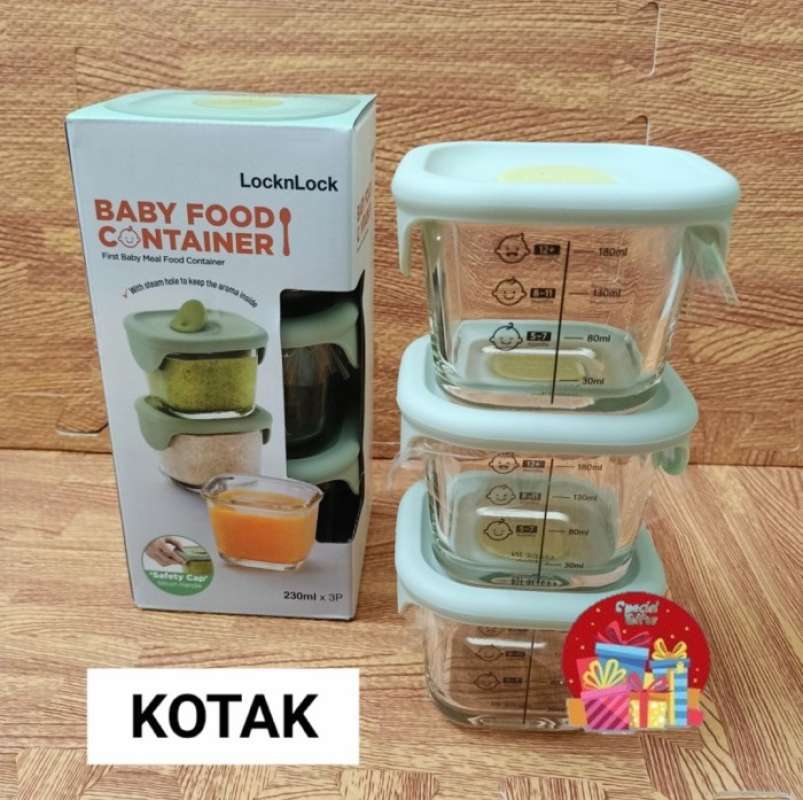 Jual WADAH KACA MPASI BAYI LG509S3 LOCKNLOCK - Multicolor di Seller ...