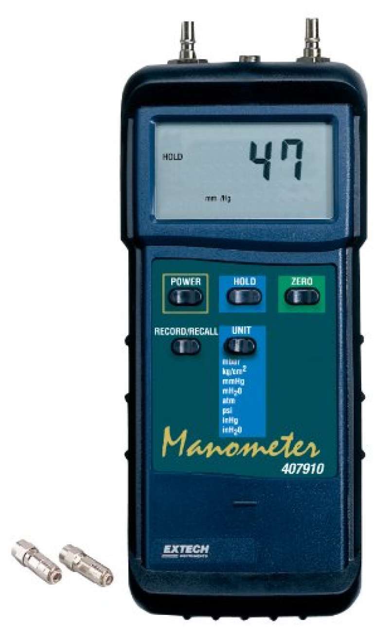 Promo Extech 407910 Heavy Duty 29psi Differential Pressure Manometer ...