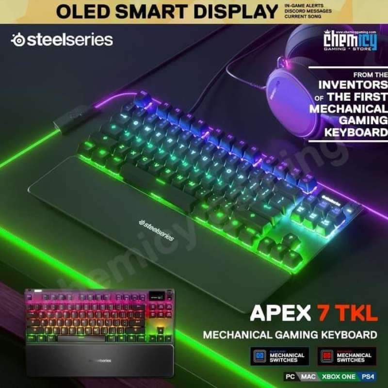 Jual Steelseries Apex 7 TKL RGB OLED Mechanical Gaming Keyboard di Seller Line Computer - Mangga ...