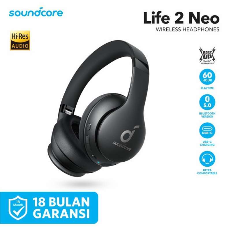 Jual Headphone Anker Soundcore Life 2 Neo Wireless Bluetooth A3033H11 ...