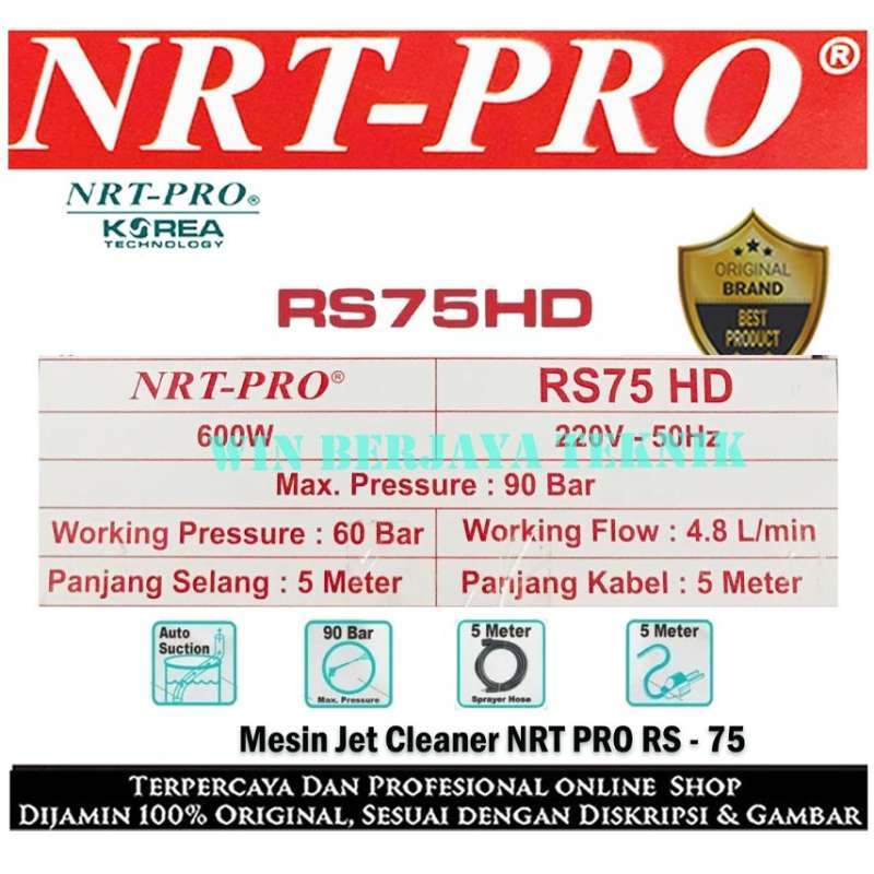 Jual Nrt-pro Rs 75 Hd Mesin Jet Cleaner - Mesin Cuci Mobil Motor Ac Semprot Steam High Pressure ...