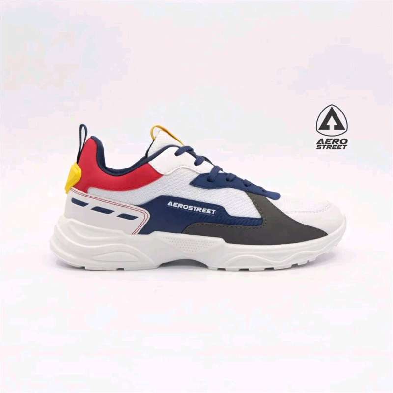 Promo Sepatu Original Aerostreet Riku Putih Merah | Sneakers Casual ...