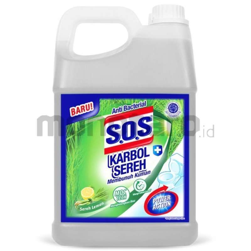 Jual SOS Karbol Wangi Sereh Lemon Jerigen 3.7 Liter | Murah 3.7Liter 3.700 ml 3.700ml di Seller ...