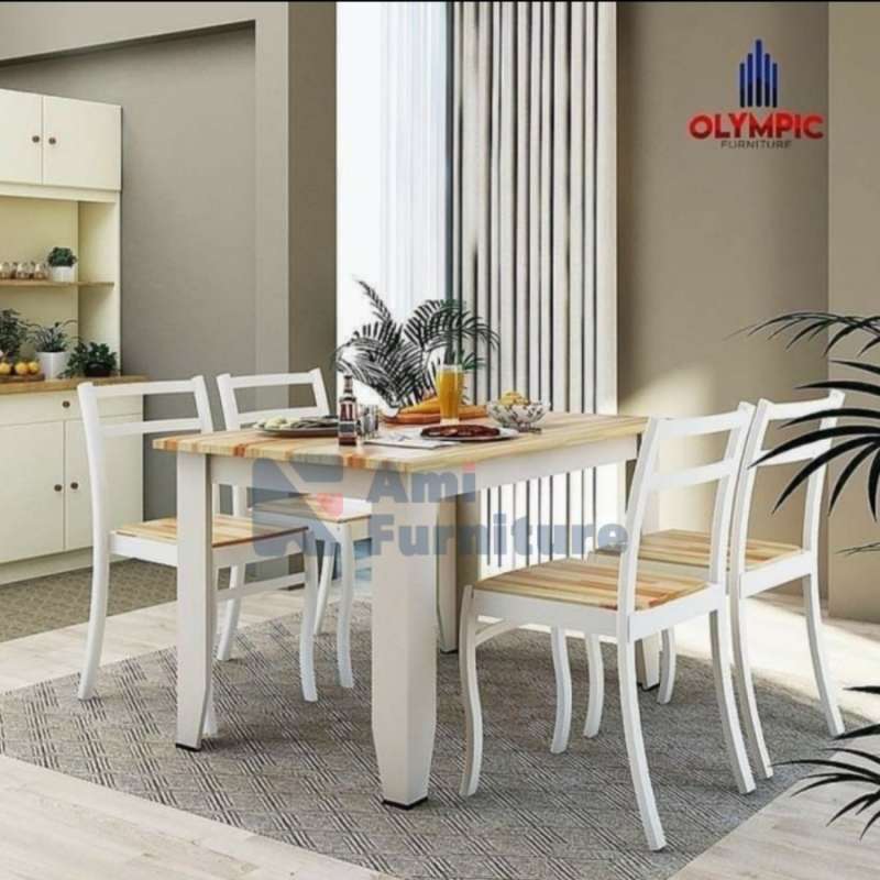 Jual meja makan minimalis meja makan set 4 kursi seri DTM ALMA merk ...