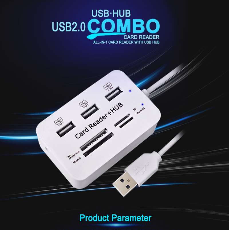 Jual Glo - Kebidu Usb Hub Combo Card Reader 3 Usb 2.0/sd/tf/m2/msduo ...