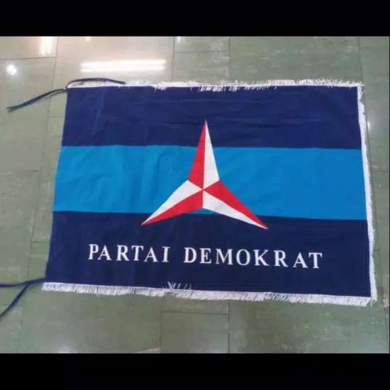 Jual bendera pataka Demokrat bendera bordir bendera custom bendera ...
