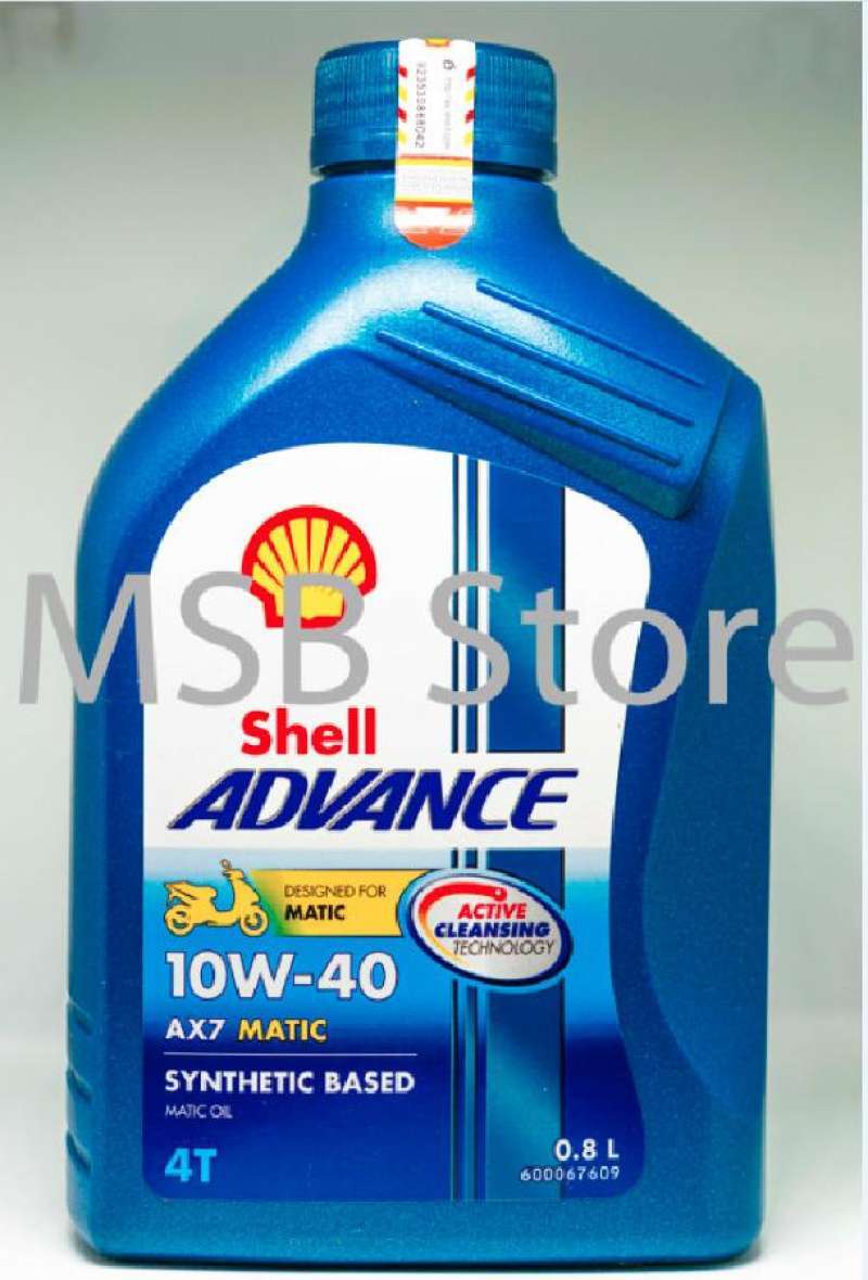 Jual Oli Motor Matik Terbaik Shell Advance 4T AX7 Scooter 10W-40 800ml ...