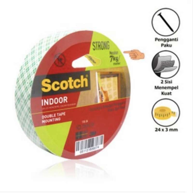 Jual Double Tape Scotch 3M Mounting Tape 110-3A 24mm x 3m di Seller Berkat Art - Kota Surabaya ...