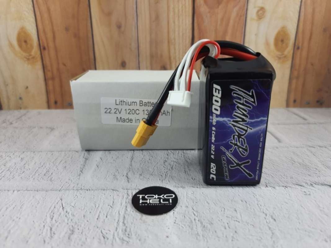 Promo ThunderX Graphene 120C 1300mah 22.2V 6S Lipo Battery XT60 Diskon 23% di Seller Bonekakamu ...