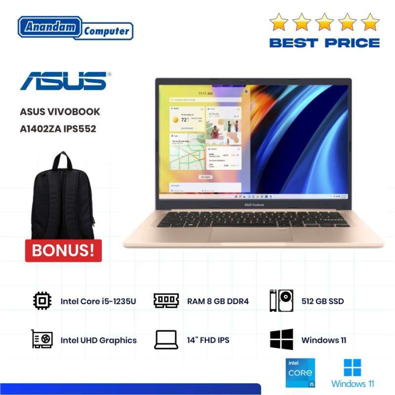 Jual ASUS VIVOBOOK 14 A1402ZA-IPS552 TERRA COTTA CORE i5-1235 di Seller ...