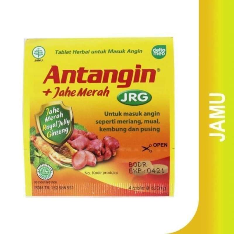 Jual Antangin Jrg Tablet / Antangin Jrg Strip plus Jahe Merah- Isi 4 ...