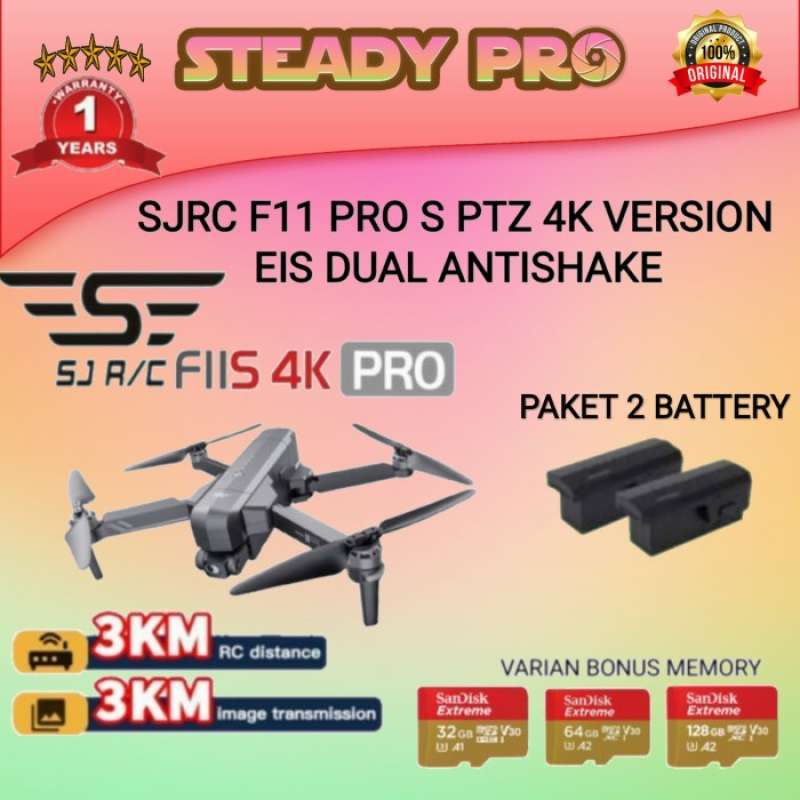 Jual Sjrc F11S 4K Pro / Sjrc F11S Pro Ptz 4K 3Km Version Eis Antishake ...