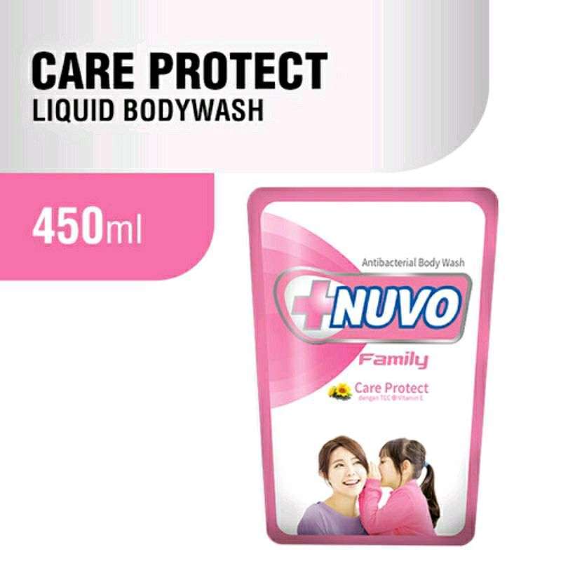 Jual Nuvo Body Wash Sabun Mandi Cair Antibacterial Refill 450 Ml - Care ...