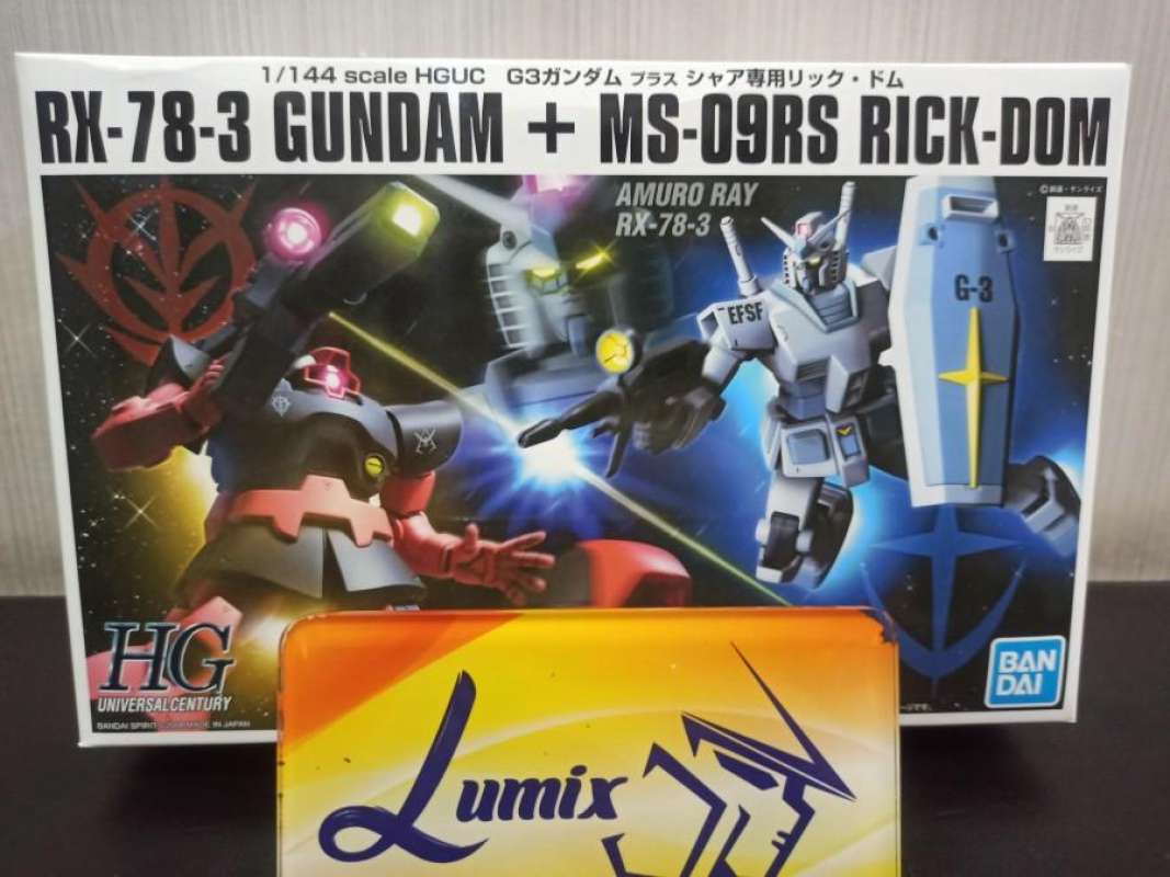 Jual HGUC 1/144 RX-78-3 G-3 + Rick Dom - Bandai Gundam HG Char Custom di Seller LumixJr Hobby ...