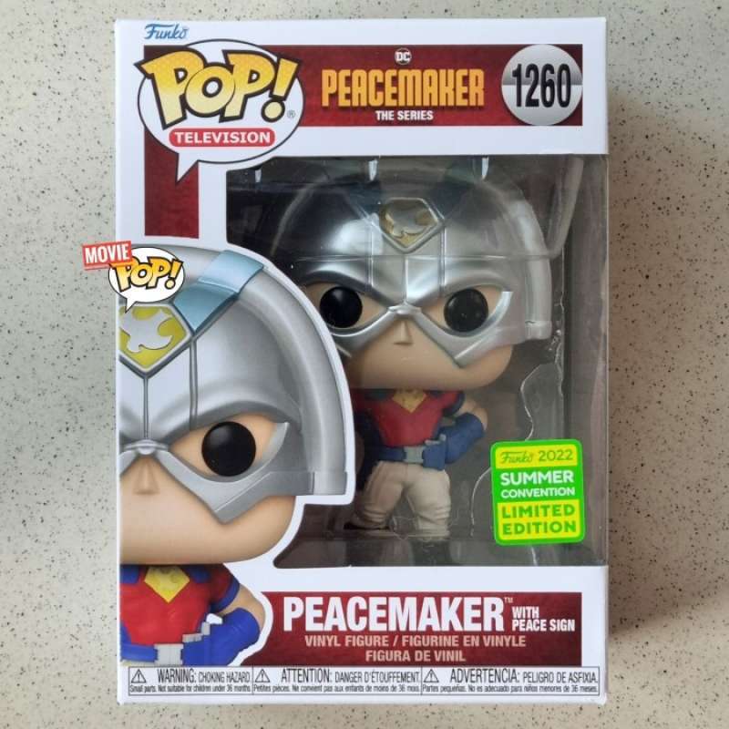 Promo Funko Pop! Peacemaker With Peace Sign Sdcc 2022 Exclusive Diskon ...