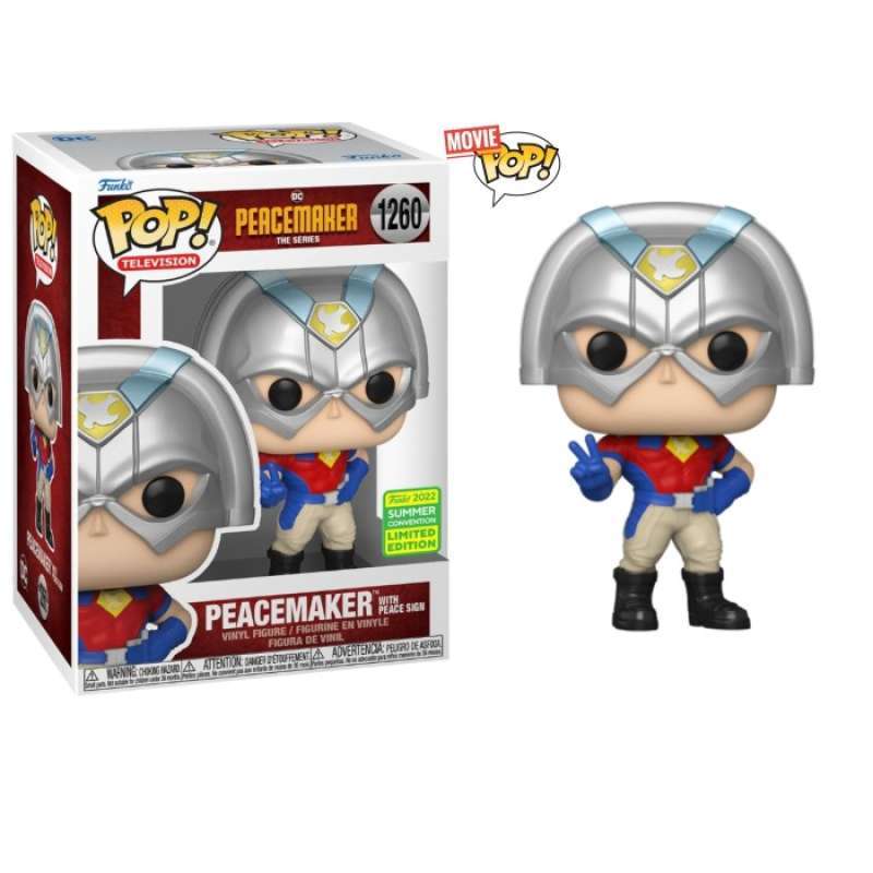 Promo Funko Pop! Peacemaker With Peace Sign Sdcc 2022 Exclusive Diskon ...