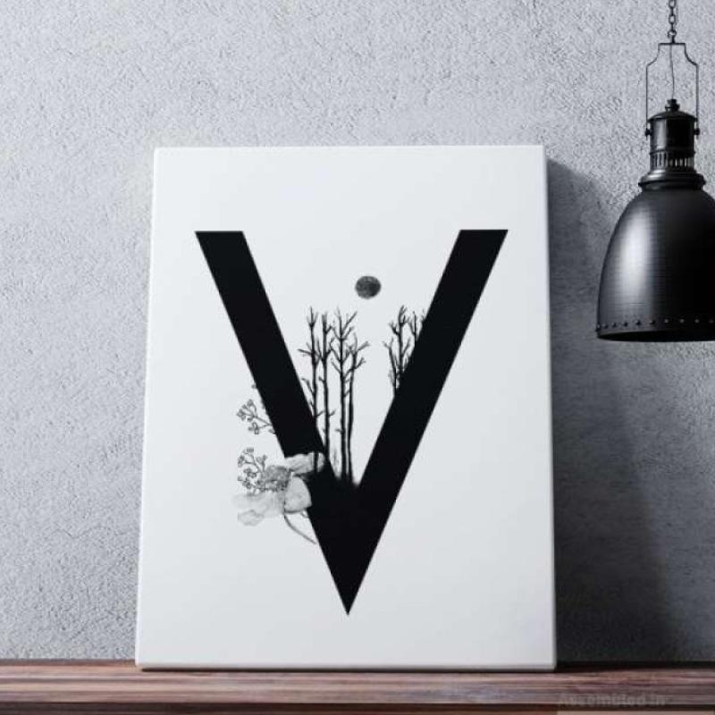 Jual Dekorasi Inisial Nama Huruf V Kantor Office Minimalis Frameless ...
