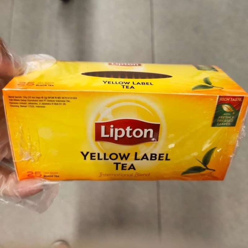 Jual Lipton Yellow Label Tea Envelope Black Tea (25 Tea Bags) 50gr Di ...
