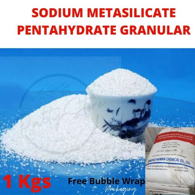 Jual Sodium Metasilicate Pentahydrate Granular Simet Na2sio3 Bahan ...