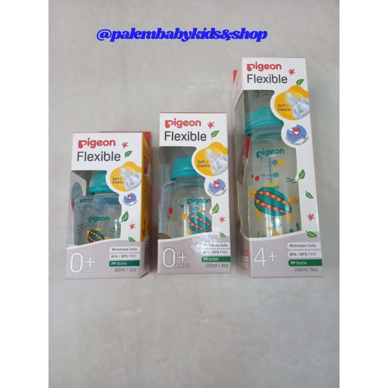 Jual Pigeon Bottle Flexible PP RP 50ml /120ml /240ml Seri Hewan Khas Indonesia - Botol Susu Dot ...