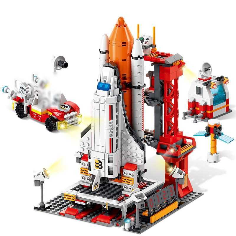 Jual Glo - Lhox Building Blocks Space Shuttle Launch Center Rocket 807 ...