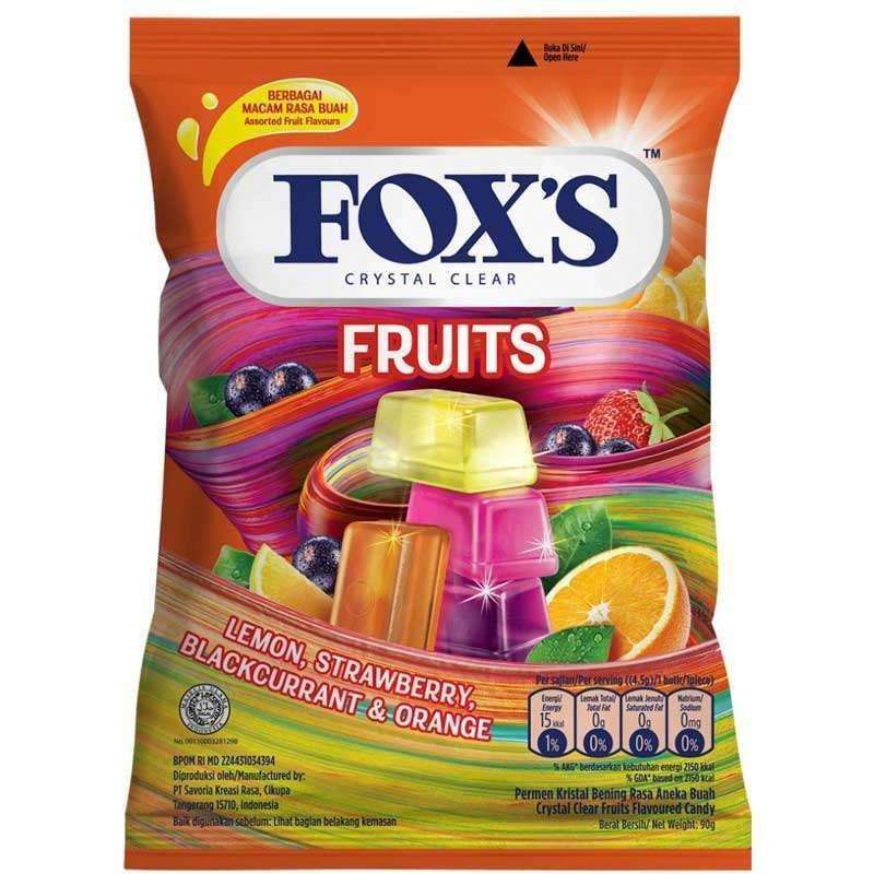 Jual Permen Fox's Crystal Clear 90gr/Permen Buah/Candy/Permen Kristal ...
