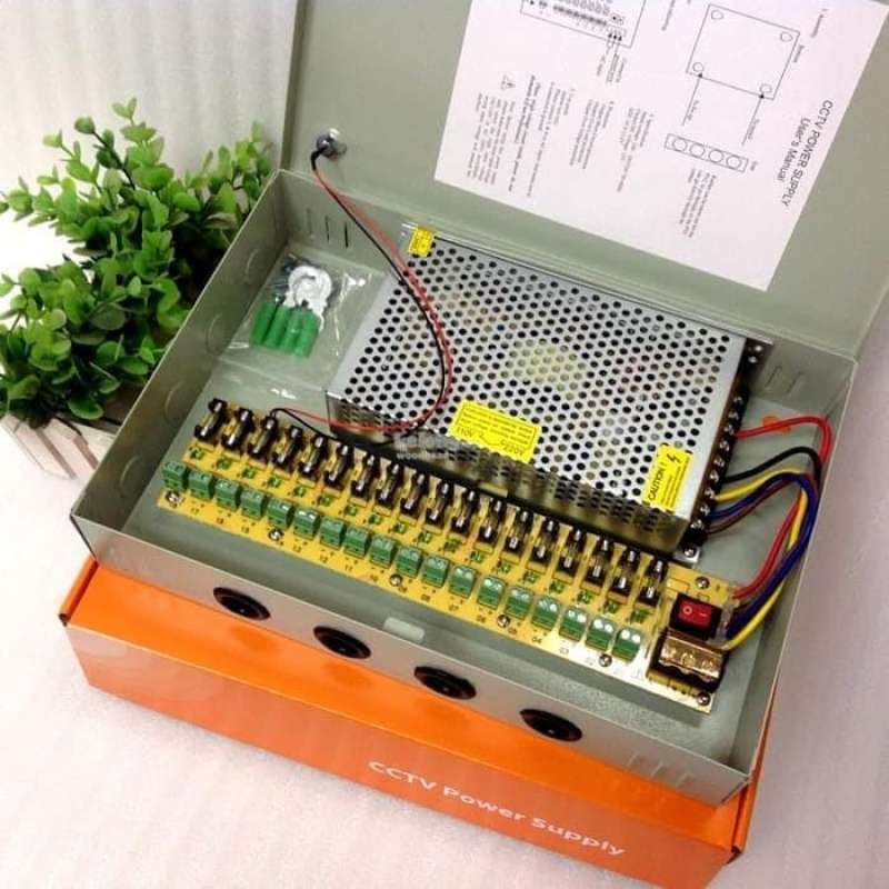 Jual PSU ( Power Supply Unit ) CCTV 12v 20A with Panel box + Fuse di ...