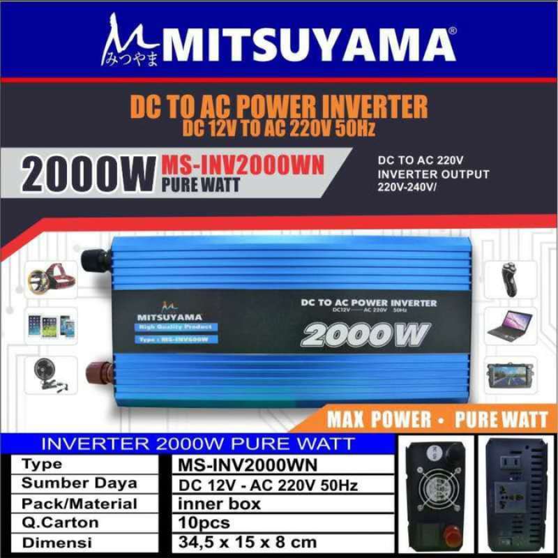 Promo Tahun ini aja kak Suoer Mitsuyama Pure Shine Wave Inverter 2000 ...