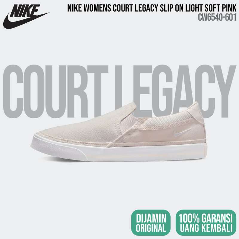 Promo Nike Court Legacy Slip On [CW6540-601] Light Soft Pink Womens ...