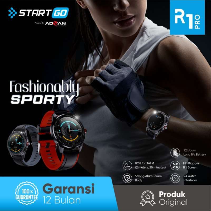 Jual Smartwatch Advan Startgo R1 Pro 1,3 Inch Garansi Resmi 1 Tahun K339 Di Seller Faco Tech ...