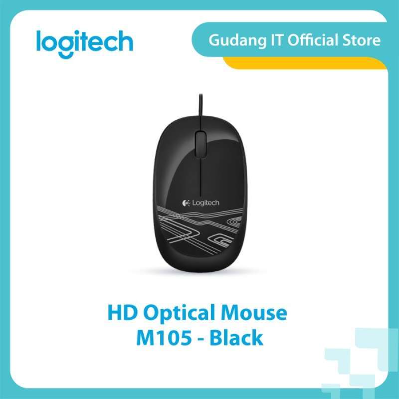 Jual Logitech M105 HD Optical Mouse - Black di Seller Gudang IT Store ...