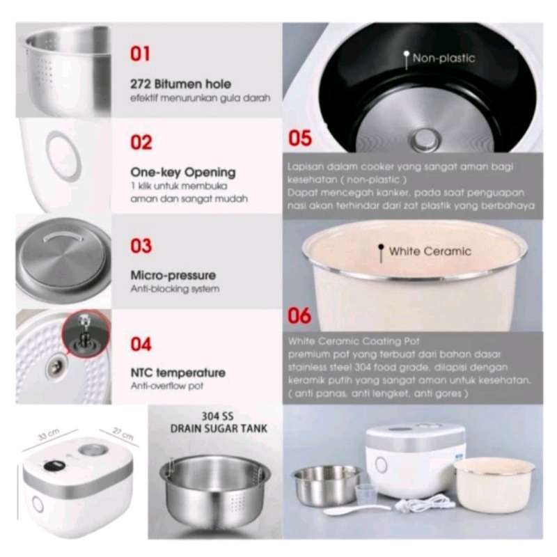 Jual Smart Cooker Low Carbo Oxynic Capacity 4l Low Watt 600w With ...