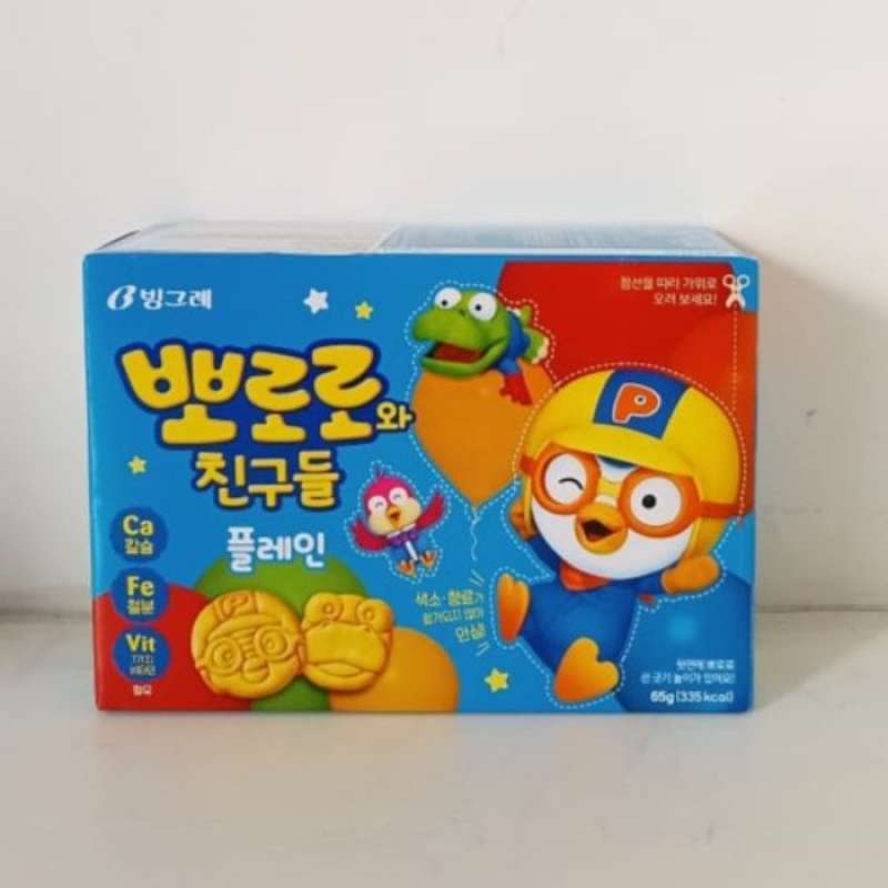 Promo Binggrae Pororo & Friends Biscuit Plain 65G Diskon 7% di Seller ...