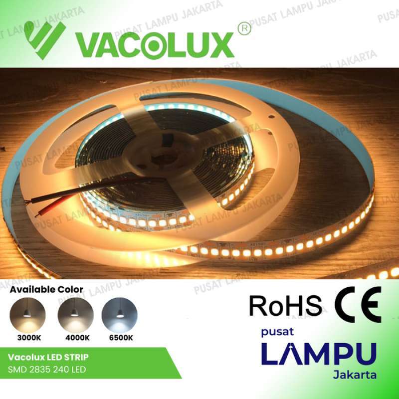 Promo LAMPU LED STRIP IP 33 MATA 2835 240 LED VACOLUX SUPER TERANG ...