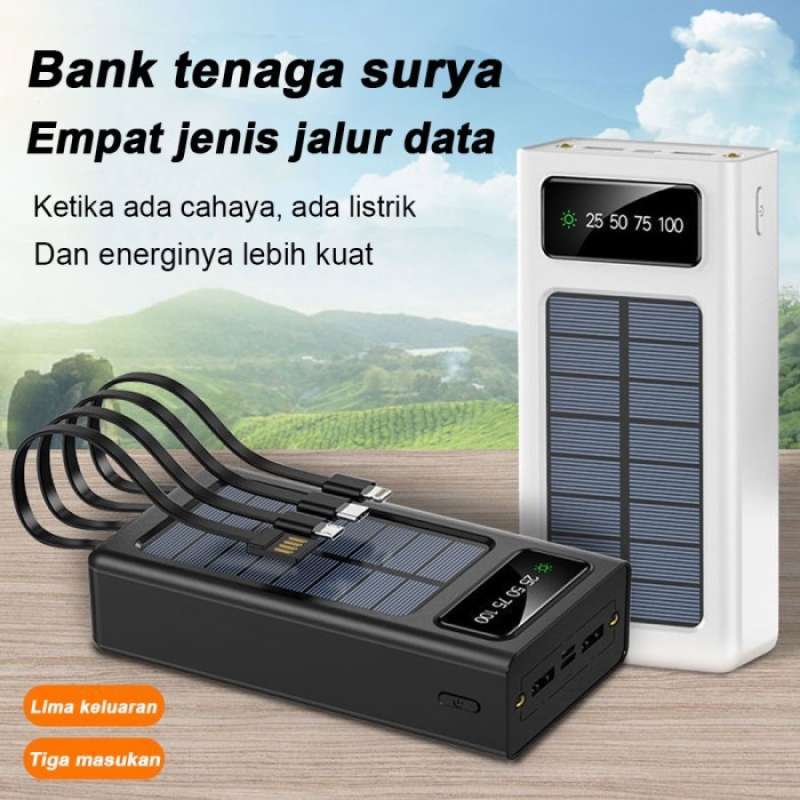 Jual Power Bank Solar bank tenaga surya Fast Charging Energi matahari ...