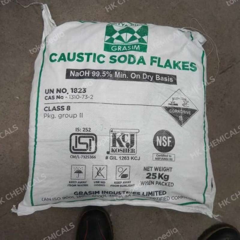 Jual Caustic Soda Flake / Sodium Hydroxide 1 Sak 25 Kg Di Seller Hk ...