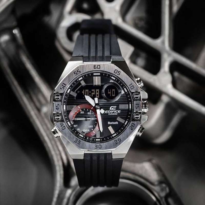 Promo Casio Edifice Rubber Jam Tangan Analog Pria - Hitam [ecb-10p-1adf] Diskon 35% Di Seller ...