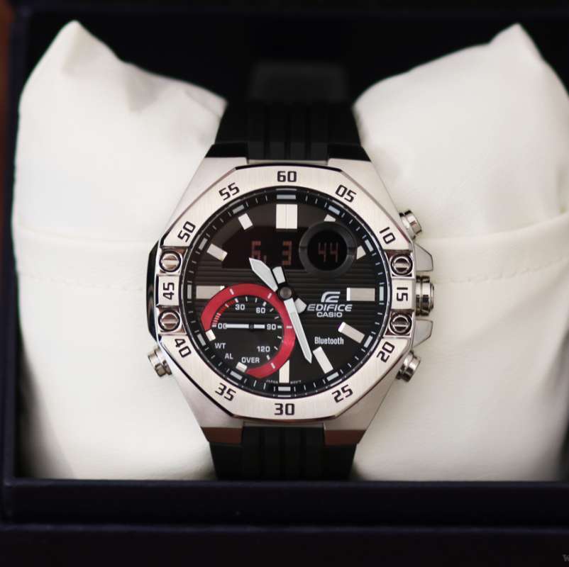 Promo Casio Edifice Rubber Jam Tangan Analog Pria - Hitam [ecb-10p-1adf ...