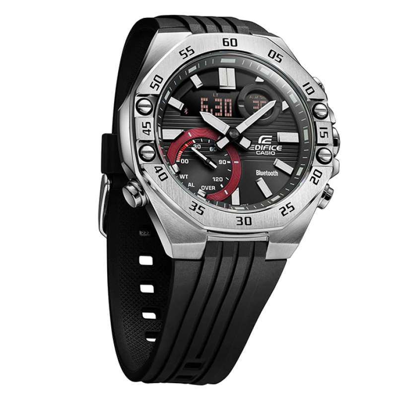 Promo Casio Edifice Rubber Jam Tangan Analog Pria - Hitam [ecb-10p-1adf ...