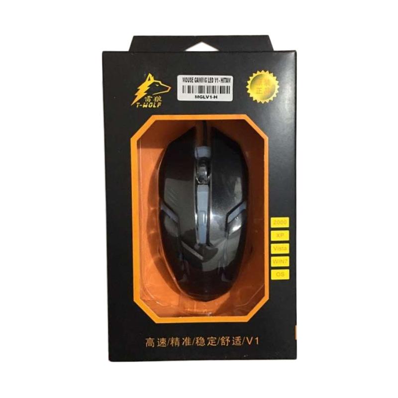 Jual AVAN Mouse Gaming LED T-WOLF V1 RGB with Cable - Hitam di Seller ...